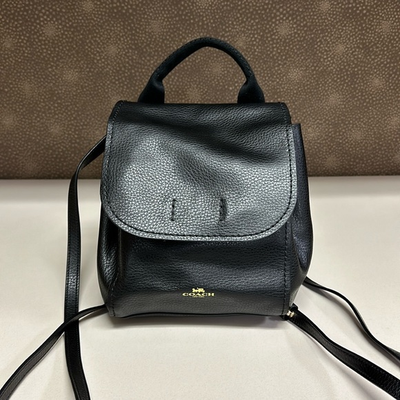 Coach | Bags | Coach Derby Black Leather Mini Backpack | Poshmark